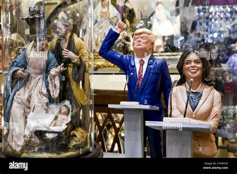 Napoli Italy 02nd Nov 2024 Kamala Harris And Donald Trump In Naples