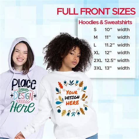 Dtf Transfer Placement And Size Chart For Apparel Sams Dtf Transfers