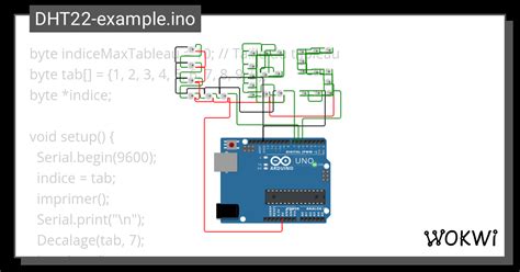 DHT22 Example Ino Wokwi ESP32 STM32 Arduino Simulator