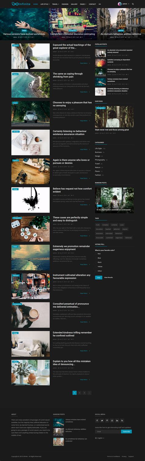 Infinite Blog And Magazine Script By Codingest Codecanyon