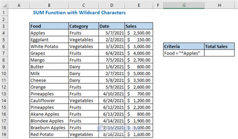 how to use sumif function in excel with 5 easy examples
