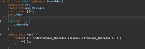 solved public class a2p3 implements runnable { static int