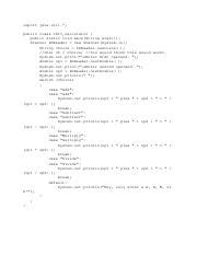 Ch Calculator Java Import Java Util Public Class Ch Calculator Public Static Void Main