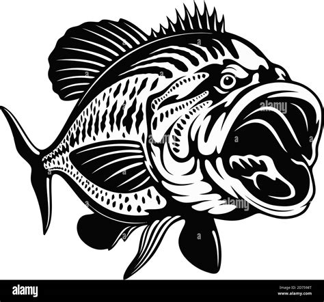 Largemouth Bass Template Vislogo Bass Visclub Embleem Visthema