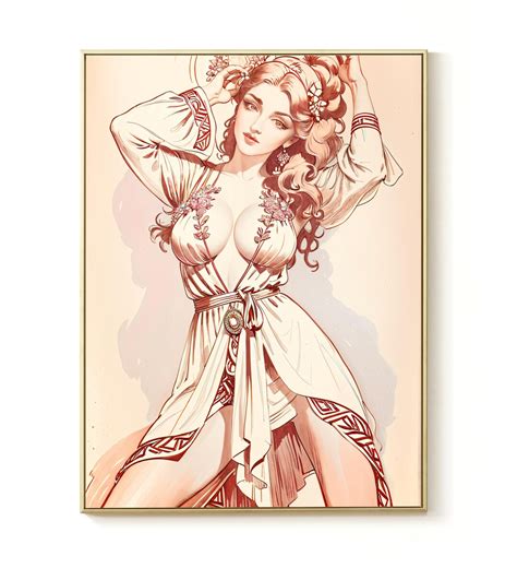 Artemis Wall Art Artemis Goddess Adjusting Hair Elegant Goddess
