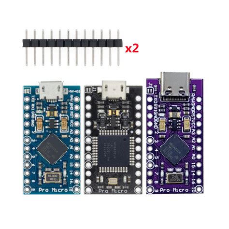 TENSTAR ROBOT Pro Micro With The Bootloader Black Blue ATmega U V MHz Module Controller
