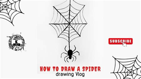 Vlog How To Draw A Spider როგორ დავხატოთ ობობა Spider Drawing Drawing For Beginners