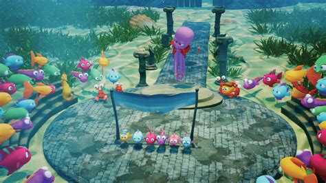 아쿠아월드 속 호기심 많은 물고기 알록이