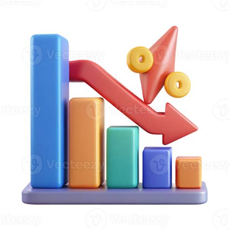 Dazzling Tranquil Urban Downward Trending Arrow Chart With Percentage Markers Clean Lines Flat