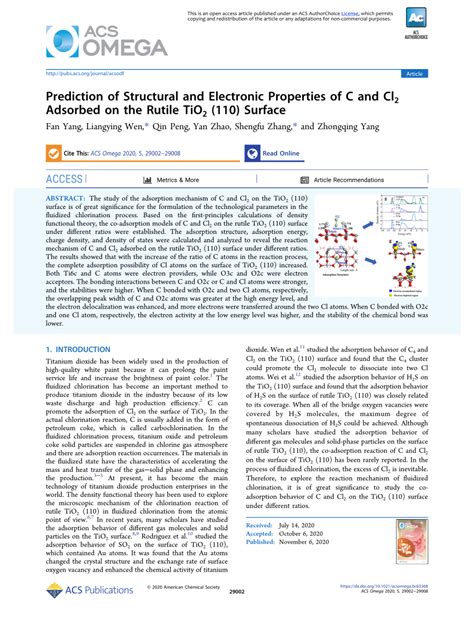 Pdf Prediction Of Structural And Electronic Properties Of C And Cl 2
