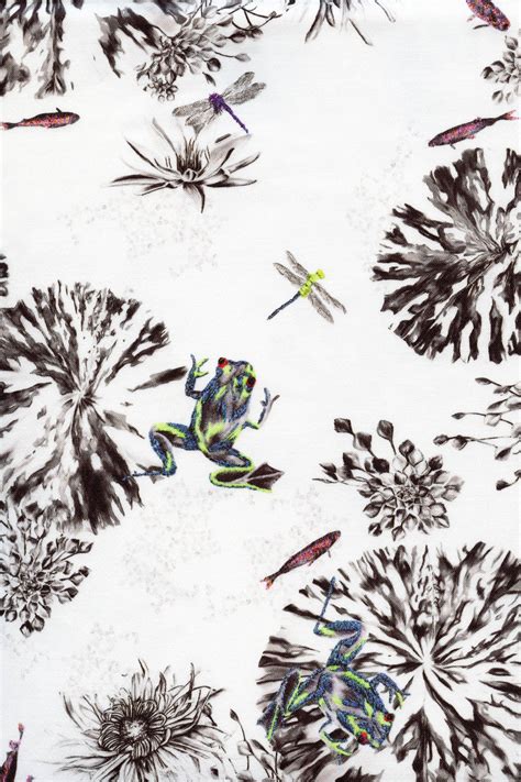 Frog Fabric Sample Green