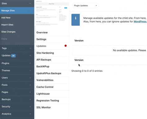 Not Showing Updates And Site Hardening Support Mainwp Community