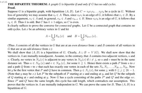 Solved Addendum B Supplement Ii The Bipartite Theorem
