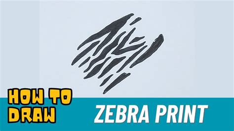 Zebra Print Drawing Steps