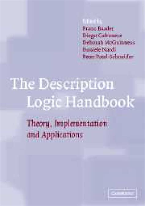 pdf the description logic handbook theory implementation and