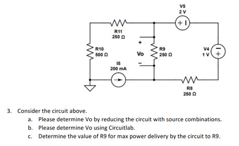 solved 3 consider the circuit above a please determine vo