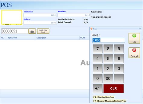 Pos5fnb Scan Item Code Will Prompt Key In Price Even Though Auto