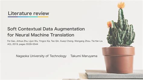 Softcontextualdataaugmentationforneuralmachinetranslationpdf Speaker Deck