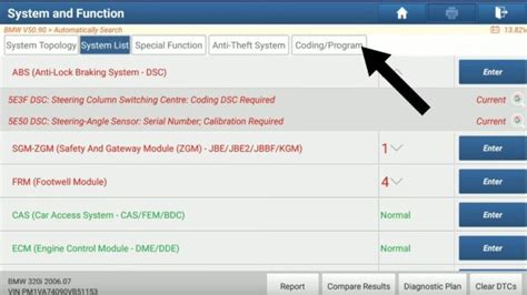 bmw e90 2006 dsc abs coding by launch x431 auto repair technician home