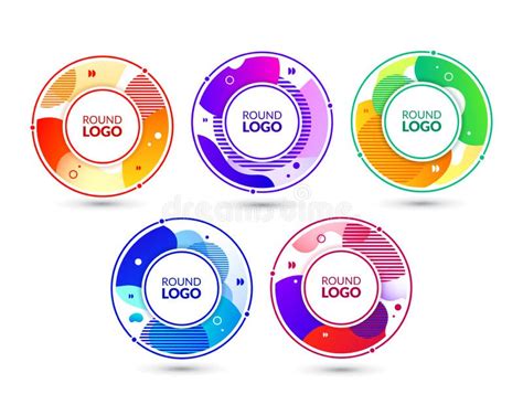 Abstract Circle Logos Corporate Identity Pattern With Dynamic Form