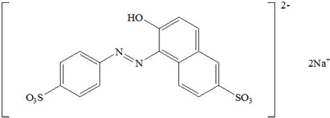 Structure Of A Water Soluble Azo Dye Sunset Yellow Fcf E 110 Download Scientific Diagram