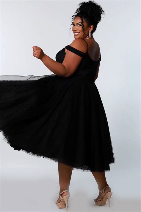 Black Sydneys Closet Ce2208 Short Off Shoulder Plus Size Dress For 249