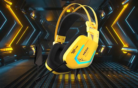 Herní sluchátka Dareu EH732 USB RGB (žlutá) - HelloComp