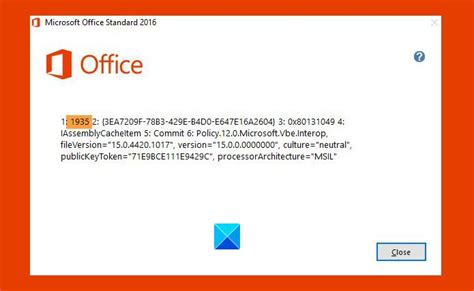 Error 1935 When You Try To Install Office Or Other Programs
