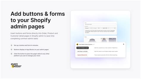 Even Better Admin Buttons Add Custom Buttons And Forms To Shopify Admin