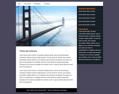 Github Kamilog Practica Css Desarrollo De Pagina Con Html Y Css