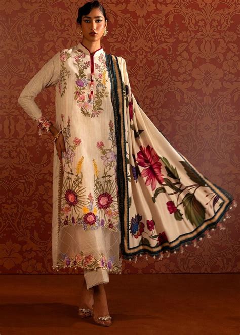 M243 002a 3cp Unstitched Sana Safinaz Fabric Stores Online Batik