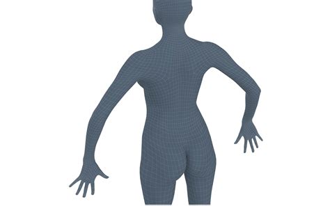Naked Girl A Pose D Model By Renderbot LLC