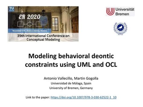 Modeling Behavioral Deontic Constraints Using Uml And Ocl Ppt