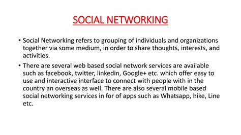 Social Networking Pptx