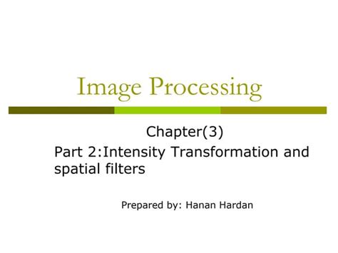 image processing intensity transformation ppt