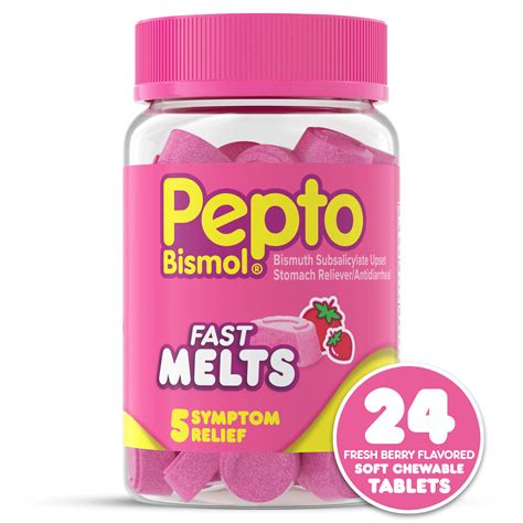 Pepto Fast Melts For Upset Stomach Relief Pepto Bismol