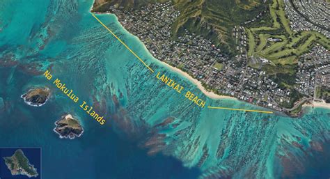 Lanikai Beach On Map At Lola Wall Blog