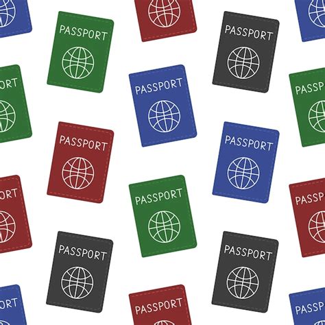Premium Vector Seamless Pattern With The Most Common Passport Colors Red Blue Green Black Premium Vector Seamless Pattern With The Most Common Passport Colors Red Blue Green Black