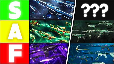 플래티넘이 매기는 발로란트 번들 스킨 티어표 Youtube