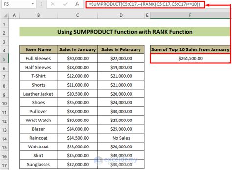 How To Sum Top N Values In Excel Suitable Ways Exceldemy