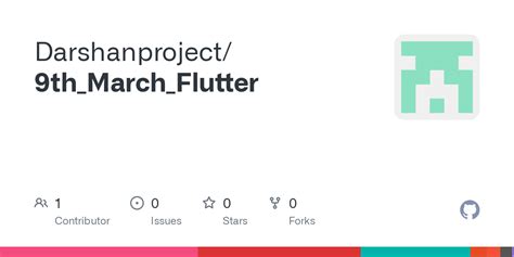 Github Darshanproject9thmarchflutter
