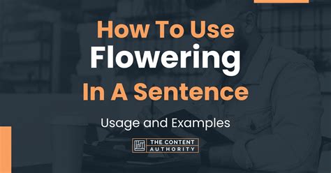 Sentence With Flower Example At Loyd Honore Blog