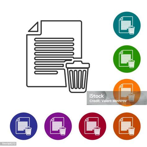 회색 흰색 배경에 고립 된 파일 문서 라인 아이콘을 삭제 합니다 휴지통 기호가 있는 용지 시트 거부 된 문서 아이콘입니다 종이에 십자가 벡터 일러스트 0명에 대한 스톡 벡터