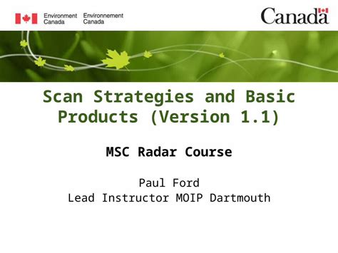 Ppt Scan Strategies And Basic Products Version 11 Msc Radar Course