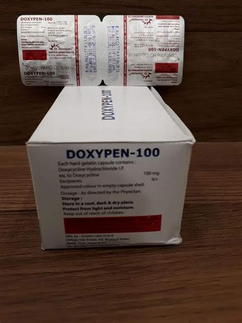 Doxypen 100 Doxycycline 100mg Capsule At 40 Stripe Gokulpeth Nagpur ID 27025496530
