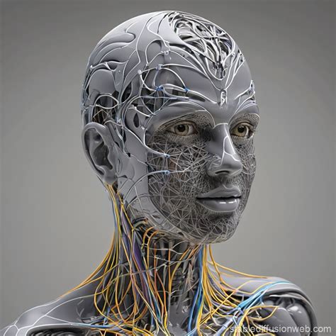 Make A Diagram Of A Neural Network But Make It Artistic And Colorful