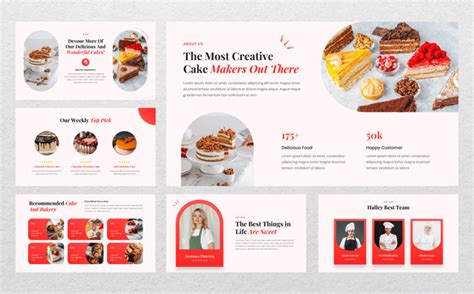 Halley Bakery And Cake Powerpoint Template Incl Cake And Bakery Envato