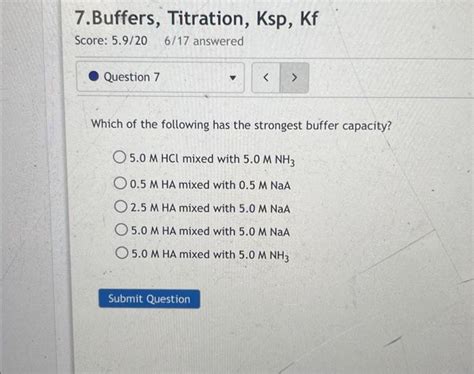 Solved Buffer Capacity Is The Ability Of A Buffer To