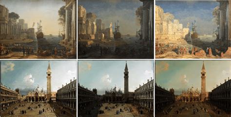 Application To Artwork The First Column Shows The Original The Two