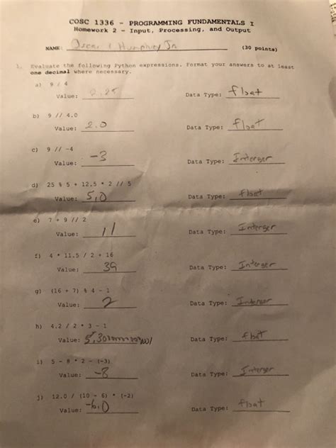Solved Cosc 1336 Programming Fundamentals T Homework 2